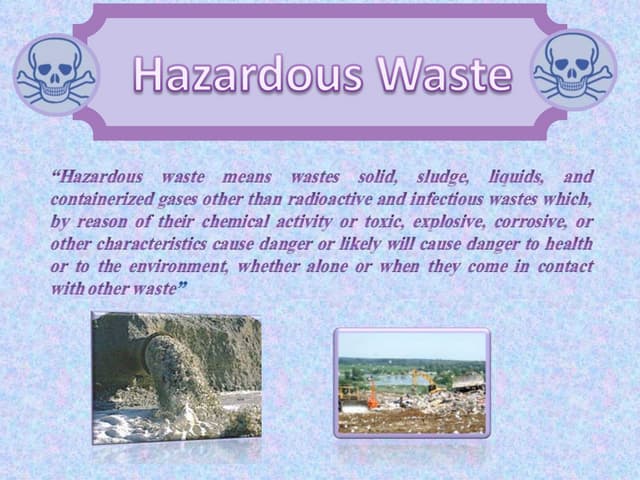 HAZARDOUS WASTE MANAGEMENT---PPT | PPTX