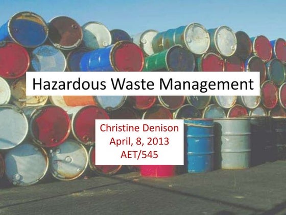 Managing Your Hazardous Waste: A Guide for Small Business | PDF