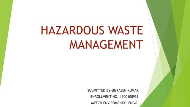 Characteristics of hazardous waste | PDF
