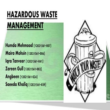 Hazardous waste management (2) | PPTX