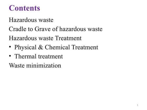 HAZARDOUS WASTE MANAGEMENT---PPT | PPTX
