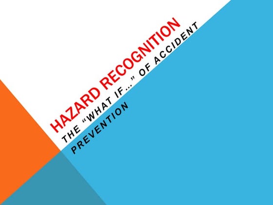 Hazard Recognition Training Generic | PDF | Injuries | Diseases and ...