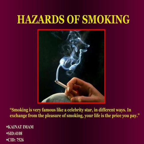 Hazards Of Smoking | PPT