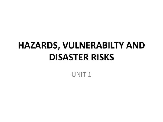 Basic concept of Hazards | PPT