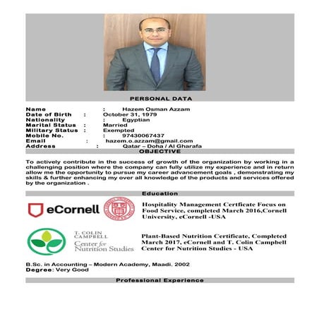 Hazem azzam cv updated (1) | DOC
