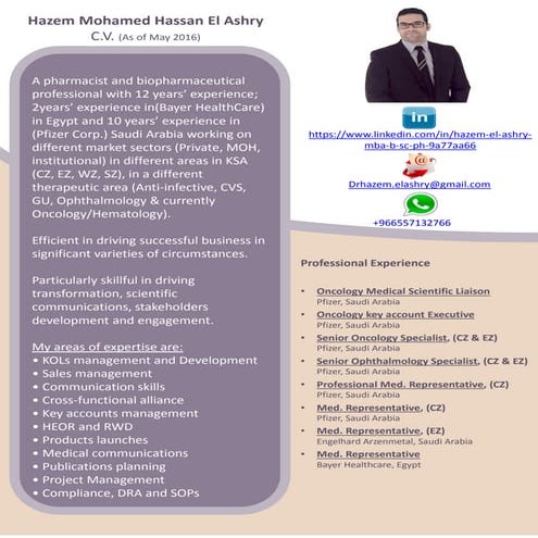 Hazem el ashry CV ( As of August 2016) | PDF