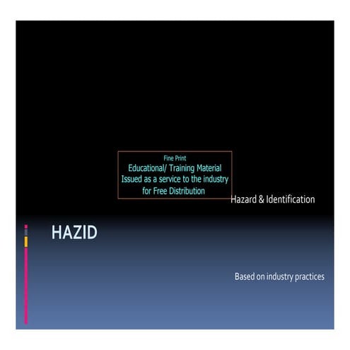 HAZID | Hazard Indentification | Gaurav Singh Rajput | PDF