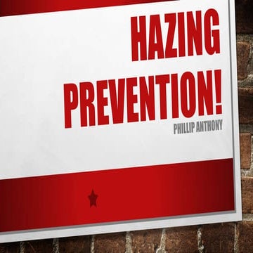 Hazing Prevention! | PPTX