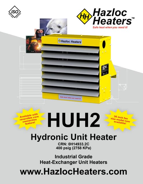 Hazloc AEU1 Air Heater - Hazardous Area Explosion Proof ATEX Zone 1 ...