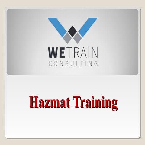 Hazmat training | PPT