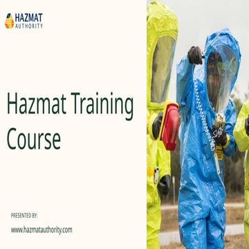 DOT Hazmat Training Course Online .pptx | Business | Business and Finance