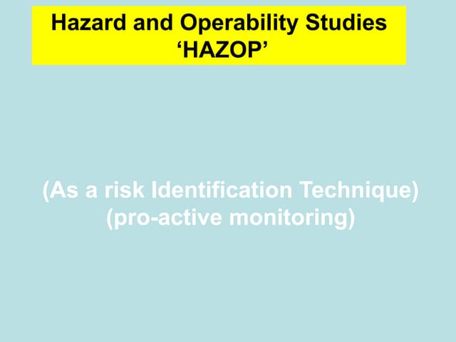 Hazop analysis complete report | DOCX