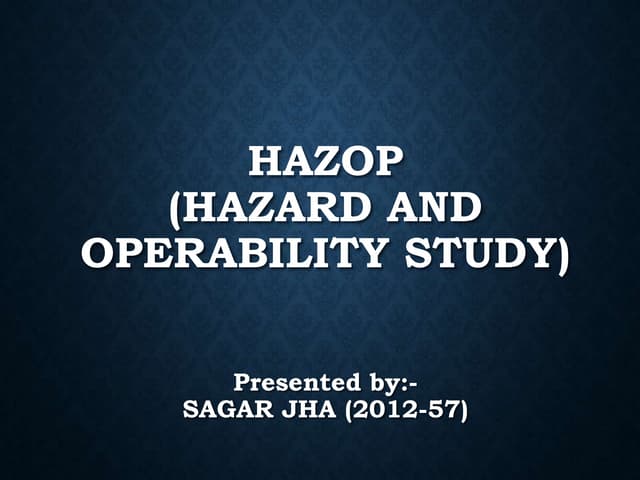 Hazop analysis complete report | DOCX