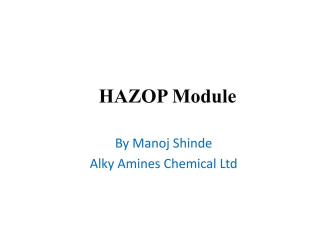 Hazop analysis complete report | DOCX