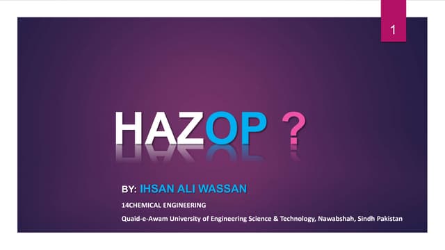 Hazop analysis complete report | DOCX
