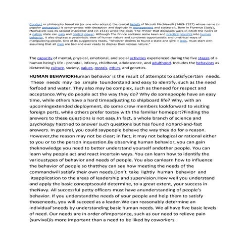 What determines how we behave? | PDF