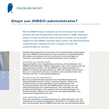 Klopt uw WBSO administratie? | PDF | Business | Business and Finance