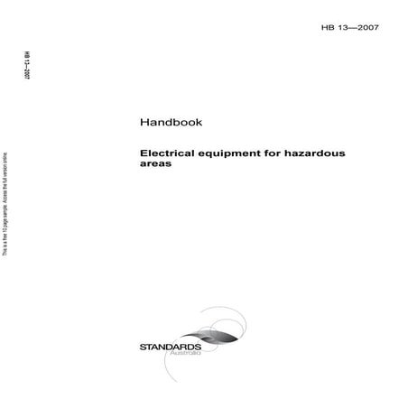 Hb 13 2007 electrical equipment for hazardous areas | PDF