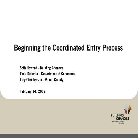Beginning the Coordinated Entry Process | PDF | Web Conferencing ...