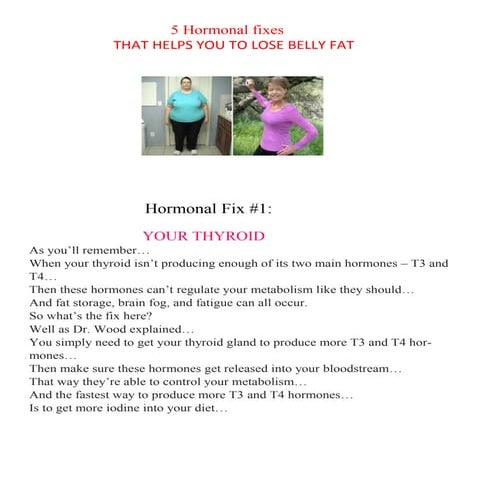 5 hormonal fixes that loss your belly fat | PDF