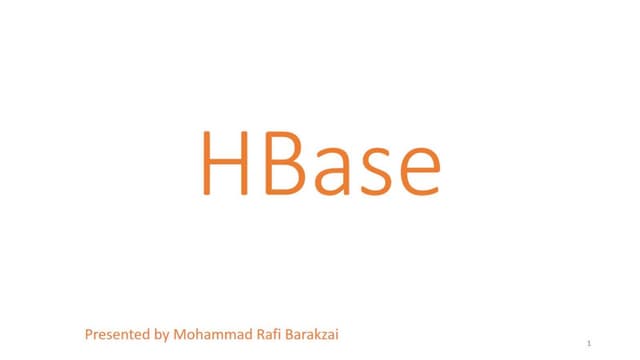 Hbase Tutorial Ppt