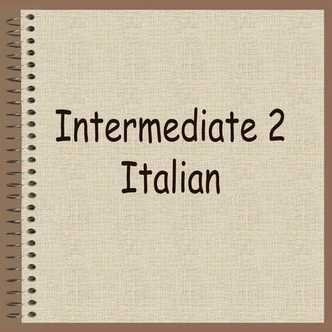 Int 2 Italian - introduction | PPT