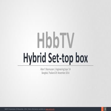 HbbTV - Hybrid Broadcast Broadband TV Introduction | PDF