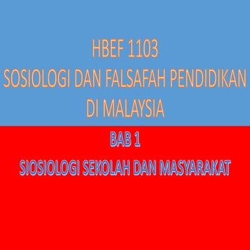 Hbef 1103 topik 1 | PPT