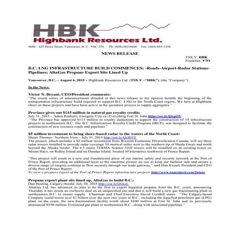Highbank Year-End Update | PDF