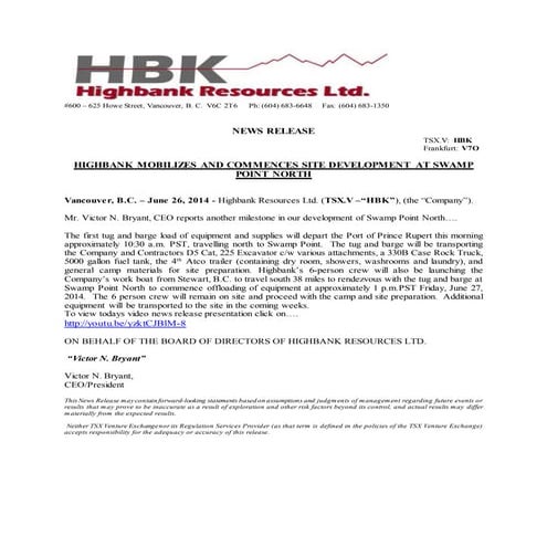 Highbank Year-End Update | PDF