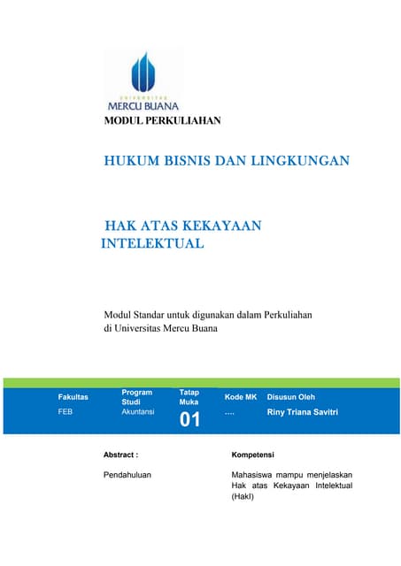 Materi HAKI (hak kekayaan intelektual).pptx