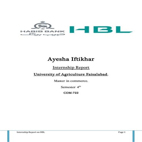 Hbl complete report | DOCX