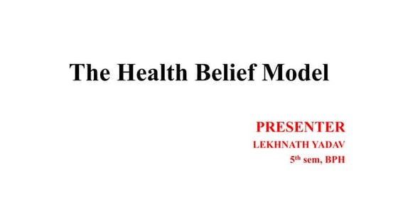 Health belief model | PPT
