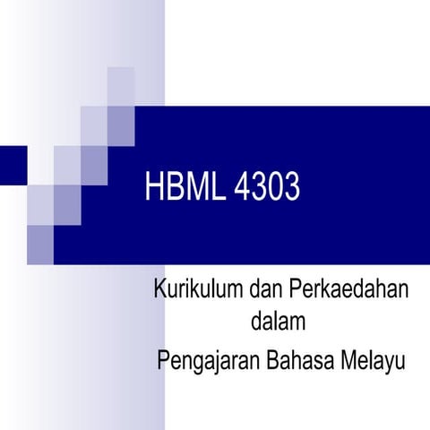 Hbml 4303 | PPT