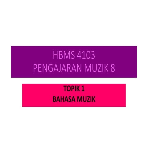 Hbms 4103 topik 1 | PPT