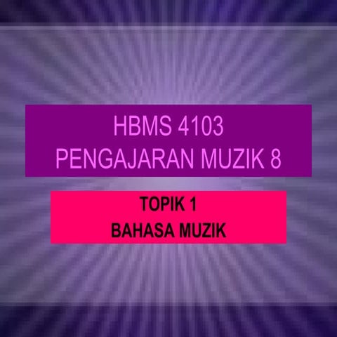 Hbms 4103 topik 1 | PPT