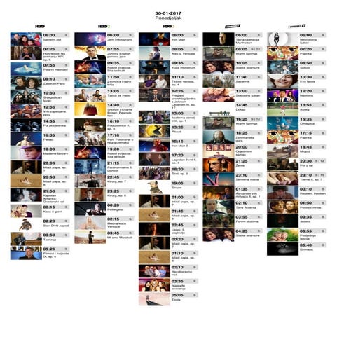 Hbo raspored 30012017 | PDF