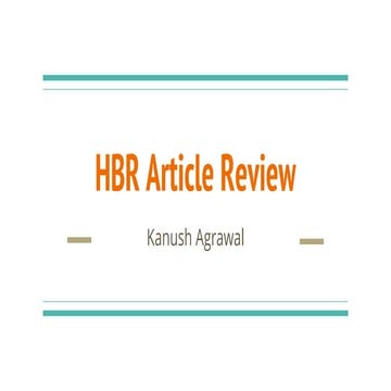 Hbr article review | PPTX