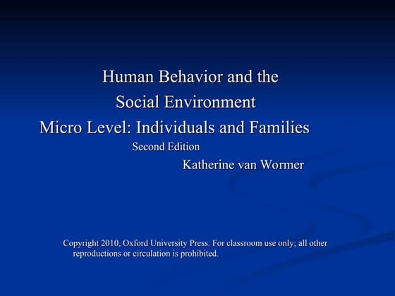 Introduction to Human Behavior in the Social Environment Module 1 ...