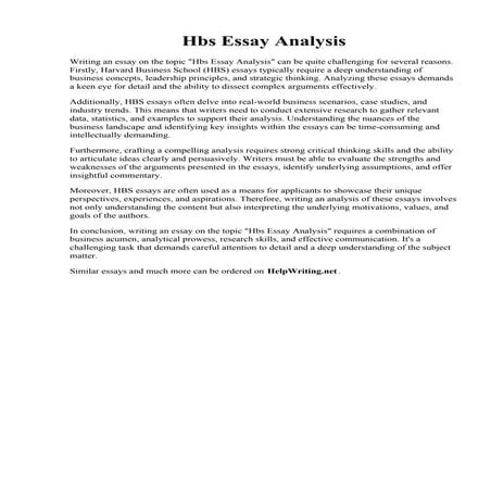 Sample Critical Analysis Essay Examples. Critical A | PDF