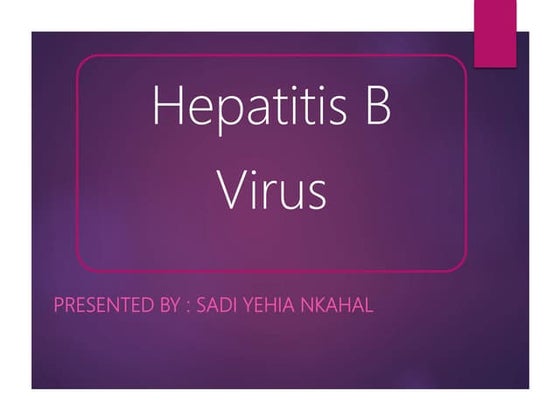 Hepatitis B Virus | PPT