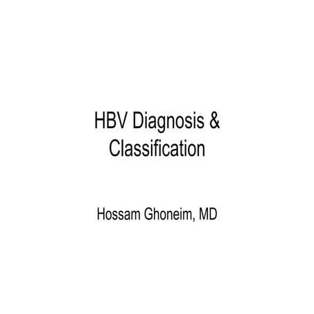HBV Diagnosis & Classification | PDF