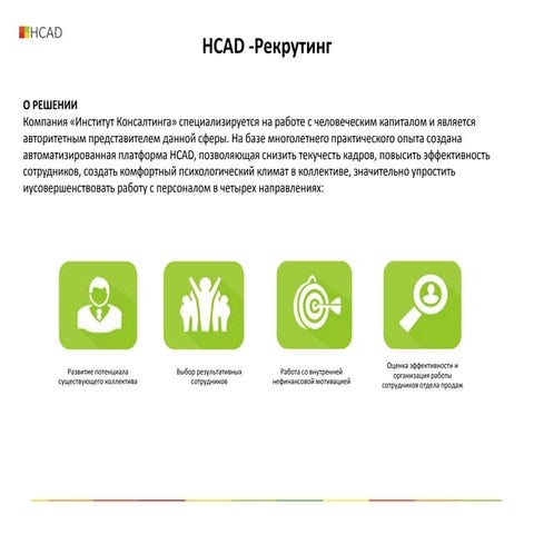 Hcad - Рекрутинг | PPTX | Resume Writing and Advice | Job Search