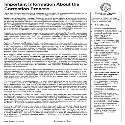 Hcad correction process | PDF