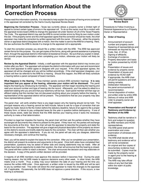 Hcad protest process | PDF