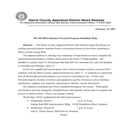 Hcad offers rendition workshops for businesses | PDF