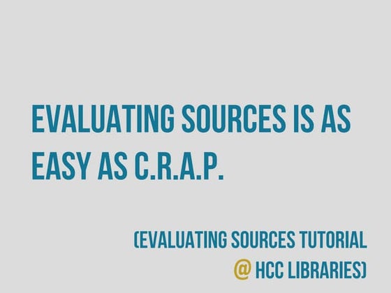 UNO Libraries Evaluating Sources Worksheet | PDF