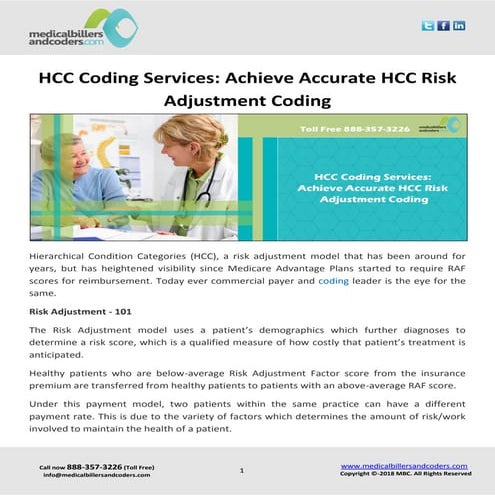 Hcc Coding Services Achieve Accurate Hcc Risk Adjustment Coding Pdf