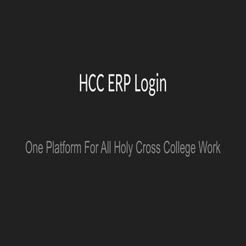 HCC ERP Login One Platform For All- .pptx
