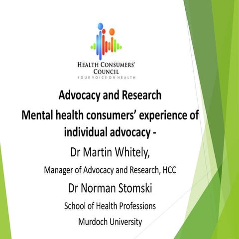 Mental Health Advocacy and Research | PPTX